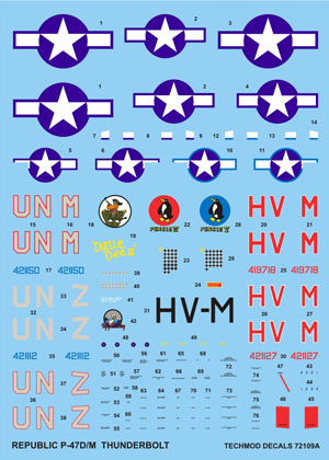 Techmod 72109 Republic P-47D/M Thunderbolt