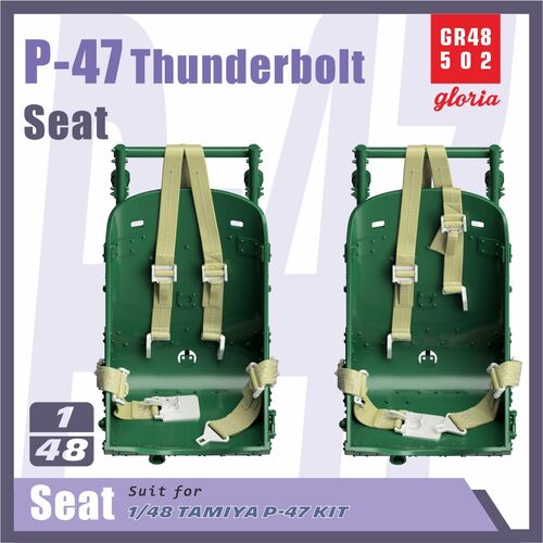 Gloria Model GR48502 P-47 Thunderbolt Seat (For Tamiya Kit)