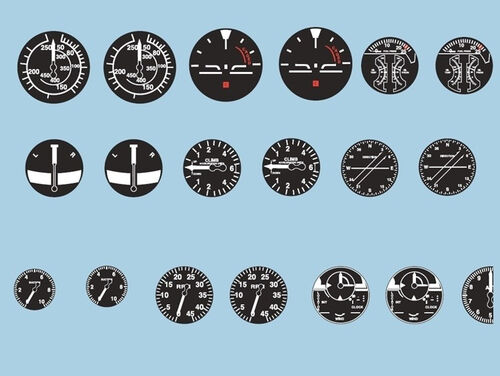 Airscale AS48USA USAAF WWII Instruments Dial Decals (x208)