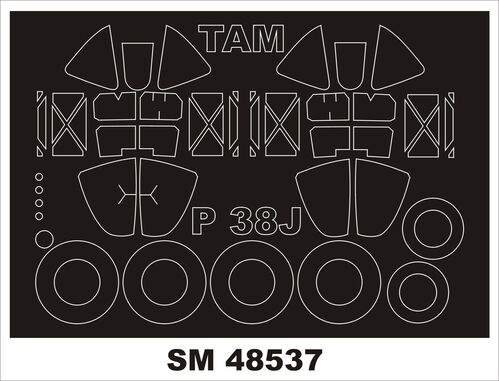 Montex SM48537 P-38J Lightning TAMIYA