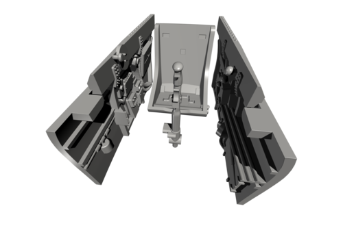 CMK Q72301 P-40 Cockpit Sidewalls and Control Column for Special Hobby