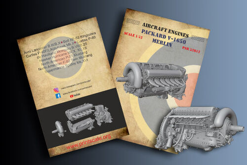 Print Scale PSR32011 Packard V-1650 Merlin - Aircraft Engine