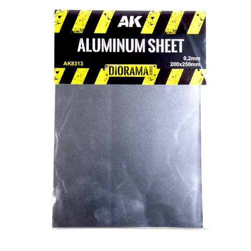 AK-Interactive 8313 Aluminium Sheet 200um (Micrometer) 200x250mm