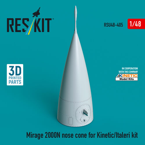 RES/KIT U48-0405 Mirage 2000N Nose Cone For Kinetic/Italeri Kit (3D Printed)