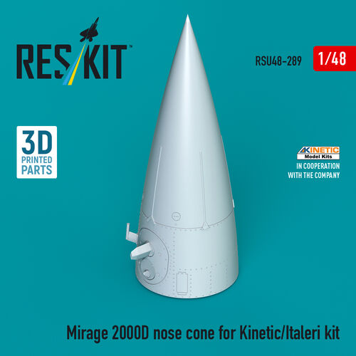 RES/KIT U48-0289 Mirage 2000D Nose Cone For Kinetic/Italeri Kit (3D Printed)