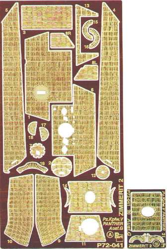 Part P72-041 Panther Ausf. G - Zimmerit 2 Revell