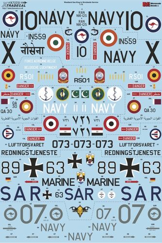 Xtradecal 72351 Westland Sea King In Worldwide Service (9 schemes)