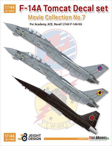DEF Model JD14002 F-14A Tomcat Decal set - Movie Collection No.7 (for Revell, Ace corp. Academy kit)