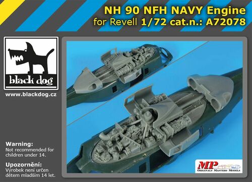 Black Dog A72078 NH-90 NFH Navy engine for Revell