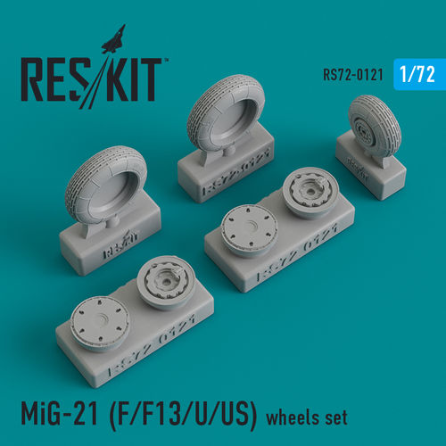 DISCONTINUED RES/KIT 72-0121 MiG-21 (F/F13/U/US) wheels set