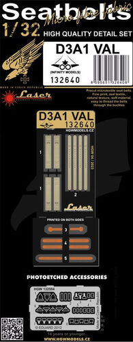 HGW Models 132640 Aichi D3A1 Val - Seatbelts (for Infinity Models kits)