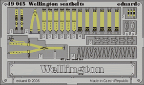 Eduard 49045 Wellington seatbelts TRUMPETER