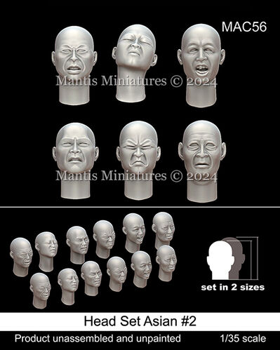 Mantis Miniatures MAC56 Head Set Asian #2