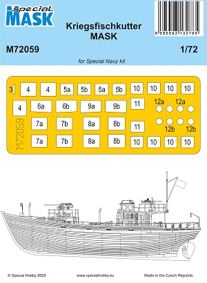Special Hobby M72059 Kriegsfischkutter - Mask Set (for Special Hobby Kits)