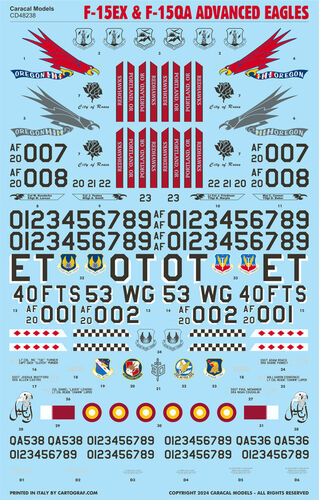 Caracal Models 48238 F-15 EX & F-15 QA Advanced Eagles