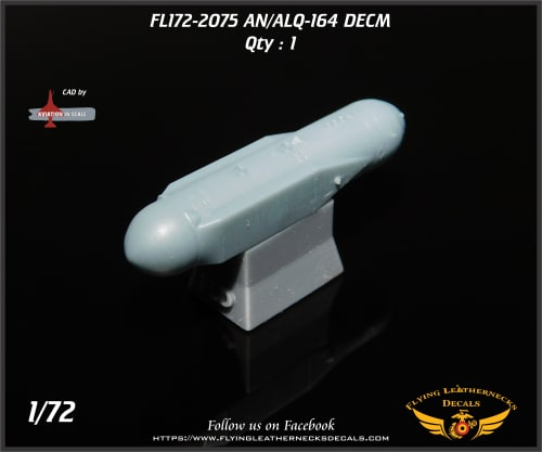 Flying Leathernecks 172-2075 McDonnell Douglas AV-8 B Harrier II - AN/ALQ-164 DECM pod (3D-Printed)