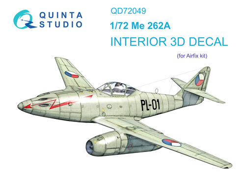 Quinta Studio QD72049 Messerschmitt Me-262 A - 3D-Printed & Coloured Interior (for Aifix kits)