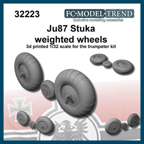 FC ModelTrend 32223 Ju87 Stuka Weighted Wheels (For Trumpeter Kit)