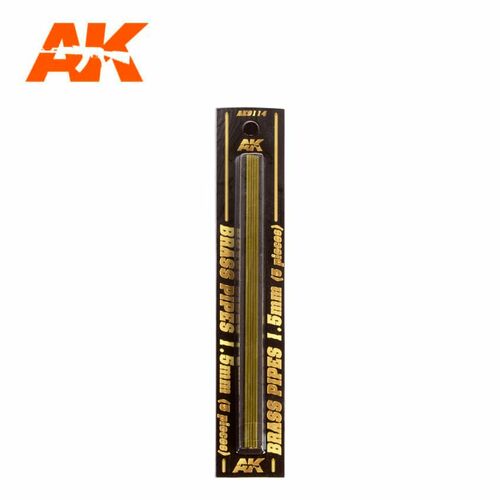AK-Interactive 9114 BRASS PIPES 1,5mm, 5 units