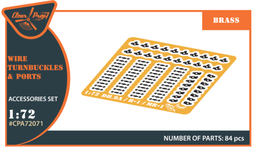 Clear Prop Models A72071 Wire Turnbuckles and ports for CP kits DH.9a/ R-1/ MR-1