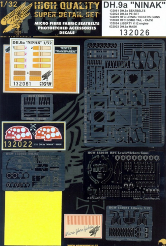 HGW Models 132026 DH.9a NINAK - Super Detail Set