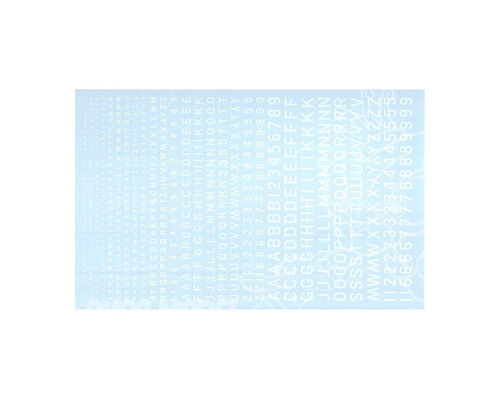 Berna Decals 002 Figures & Letters White RAF Code (1, 2, 3, 4 & 6mm)