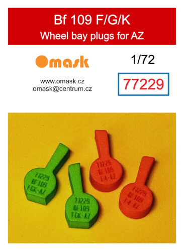 Omask 77229 Bf 109 F/G/K Wheel Bay Plugs (For AZ Model)
