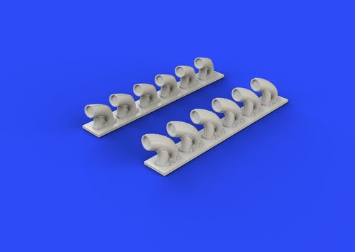 Eduard 632081 P-39Q/N exhaust stacks KITTYHAWK