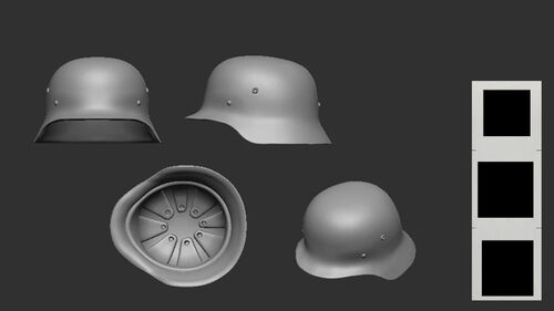 Firma49 H013-D16 German Helmet M35/40 (Stahlhelm) (Detail) and Decals