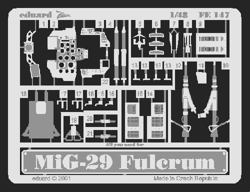 Eduard FE147 MiG-29A Fulcrum ACADEMY