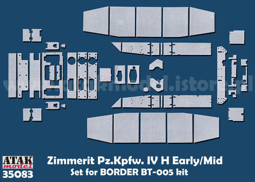Atak Model 35083 Zimmerit PzKpfw IV Ausf.H Early/Mid Production (for Border BT-005 kit)