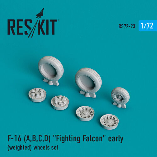 RES/KIT 72-0023 F-16 (A,B,C,D) 'Fighting Falcon' Early (Weighted) Wheels Set