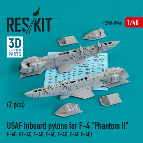 RES/KIT 48-0446 USAF Inboard Pylons For F-4 "Phantom II" (2 pcs) (F-4С, RF-4С, F-4D, F-4Е, F-4G, F-4F, F-4EJ)