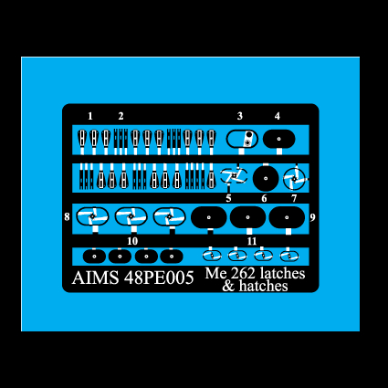 Aims 48PE005 Messerschmitt Me-262 - latches and hatches