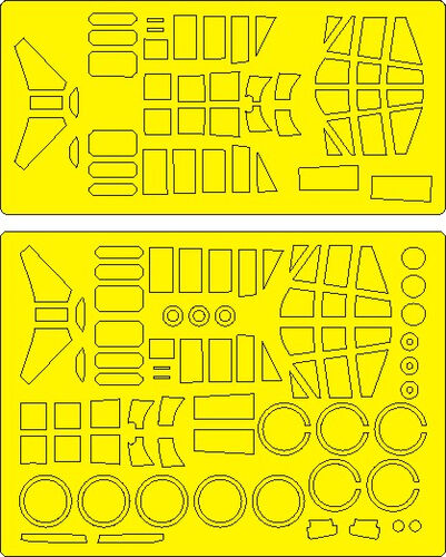 New Ware AM1289 Westland Lysander Mk.I / Mk.III - Expert Kabuki Masks (for Airfix kits)