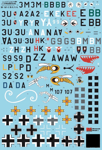 Xtradecal 72281 Messerschmitt Bf-110 C/D/E/F/G (11 schemes)