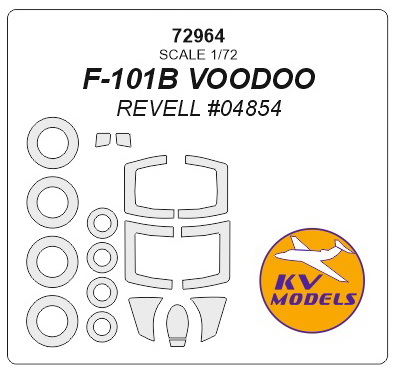 KV Models 72964 F-101B VOODOO (REVELL) + wheels masks