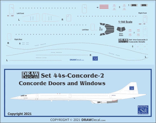 Draw Decal 44-CONCORDE-02 Concorde - Door, Window and Details