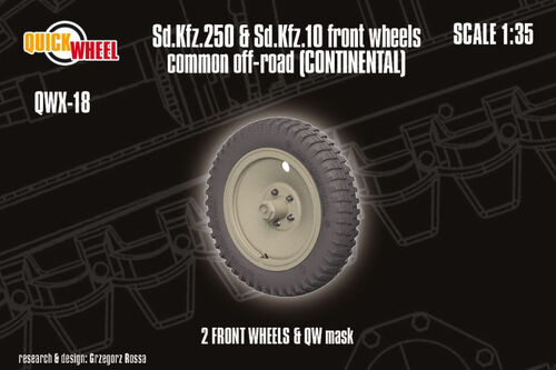 Quick Wheel QWX18 Sd.Kfz. 250 & 10 - Front Wheels Common Off-Road (Continental)