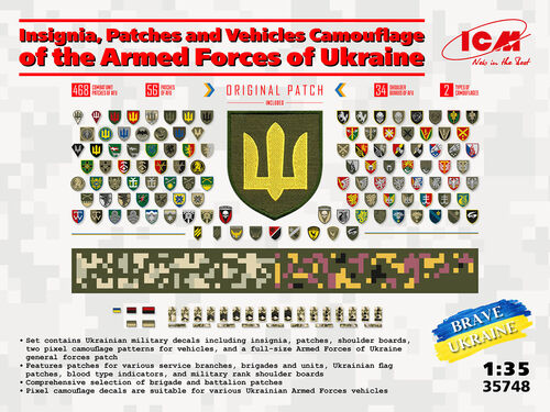 ICM 35748 Insignia, Patches And Vehicles Camouflage Of The Armed Forces Of Ukraine