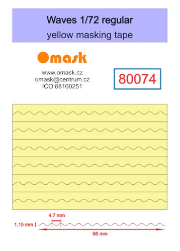 Omask 80074 Waves Regular - Yellow Masking tape