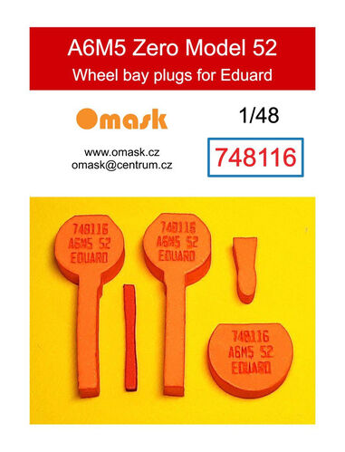 Omask 748116 Mitsubishi A6M5 Zero Model 52 - Wheel Bay Plugs (for Eduard Kits)