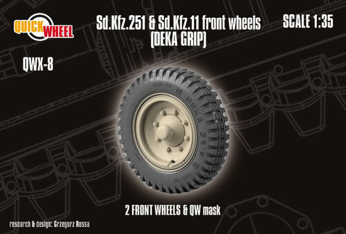 Quick Wheel QWX8 Sd.Kfz. 251 & 11 Front Wheels (Deka Grip)