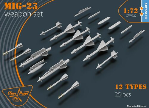 Clear Prop Models W7201 MiG-23 Weapon Set