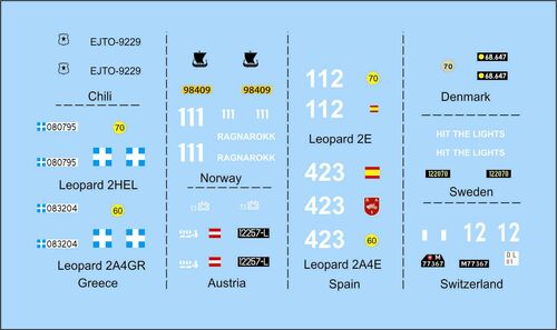 Black Lion Decals 72043 Leopard 2 Tank - Export Versions