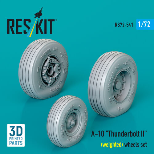 RES/KIT 72-0541 Faichild A-10 Thunderbolt II - Weighted Wheels Set (3D Printed)
