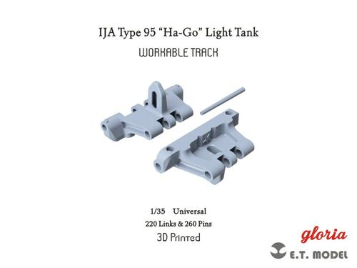 ET Model P35-015 IJA Type 95 Ha-Go Light Tank - Workable Track (for Dragon Kit)