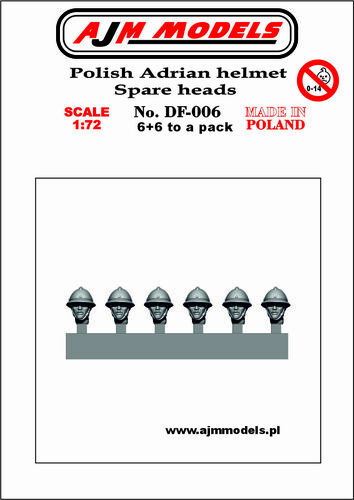AJM Models DF-006 Polish Adrian helmet Spare heads