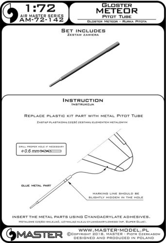 Master AM-72-142 Gloster Meteor - Pitot Tube