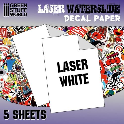 Green Stuff World 10069 Waterslide Decals - Laser White